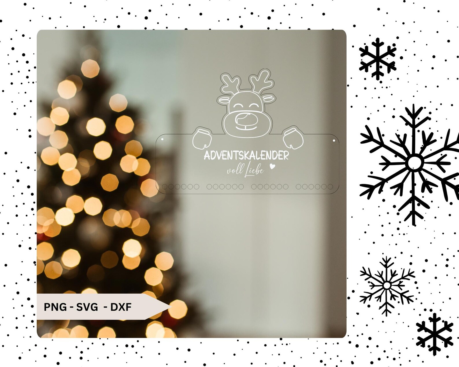 Gerber Advent Calendar Reindeer - SVG - Laser File - Christmas - Advent ...