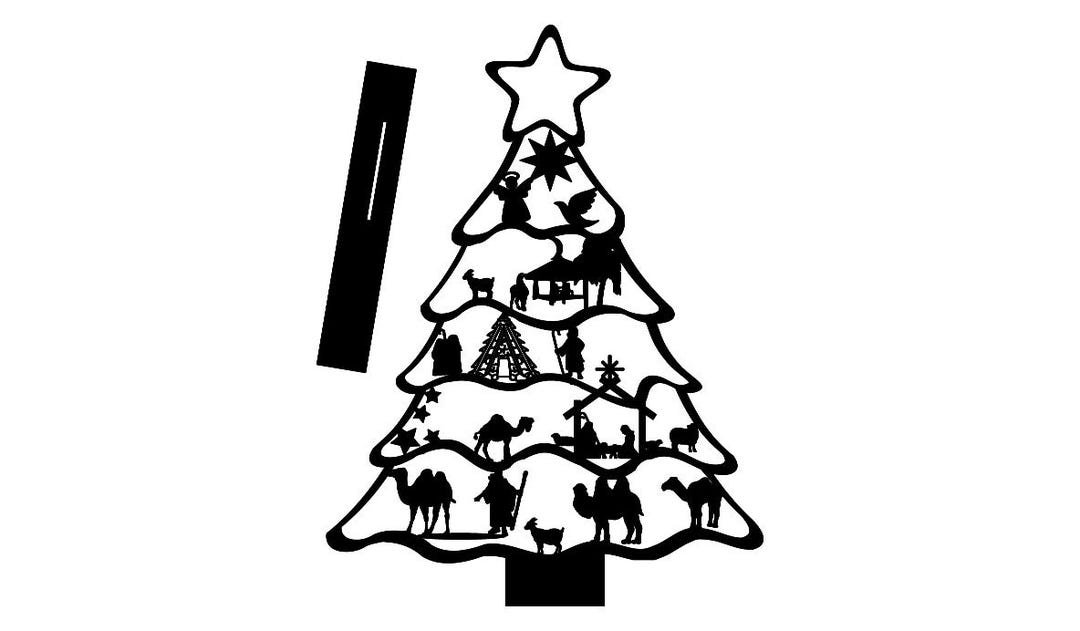 Gerber Advent Calendar Tree SVG Laser File Christmas Advent - Etsy
