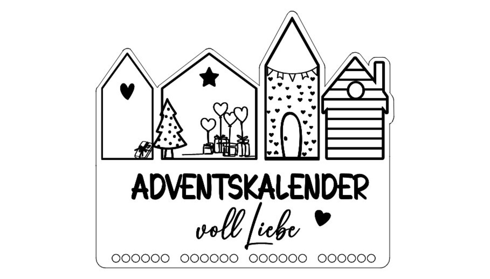 Gerber Advent Calendar Houses SVG Laser File Christmas - Etsy
