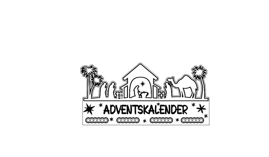 Gerber Advent Calendar Nativity Scene SVG Laser File Christmas Advent ...