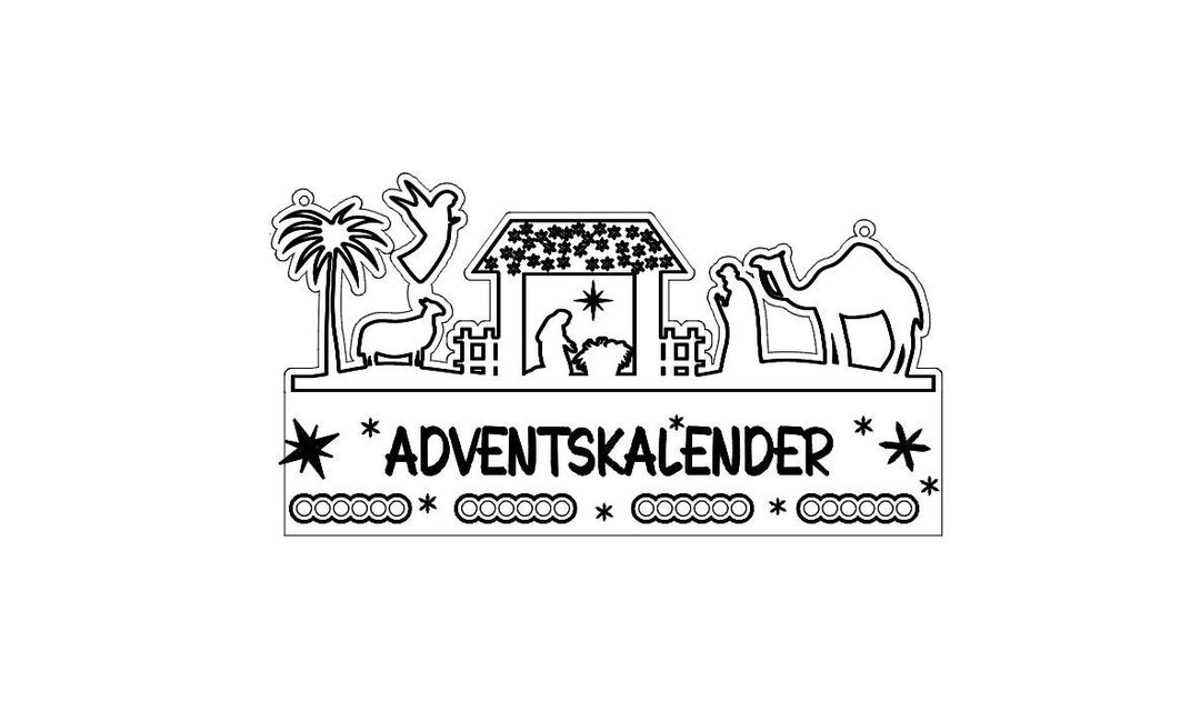Gerber Advent Calendar Nativity Scene - SVG - Laser File - Christmas ...