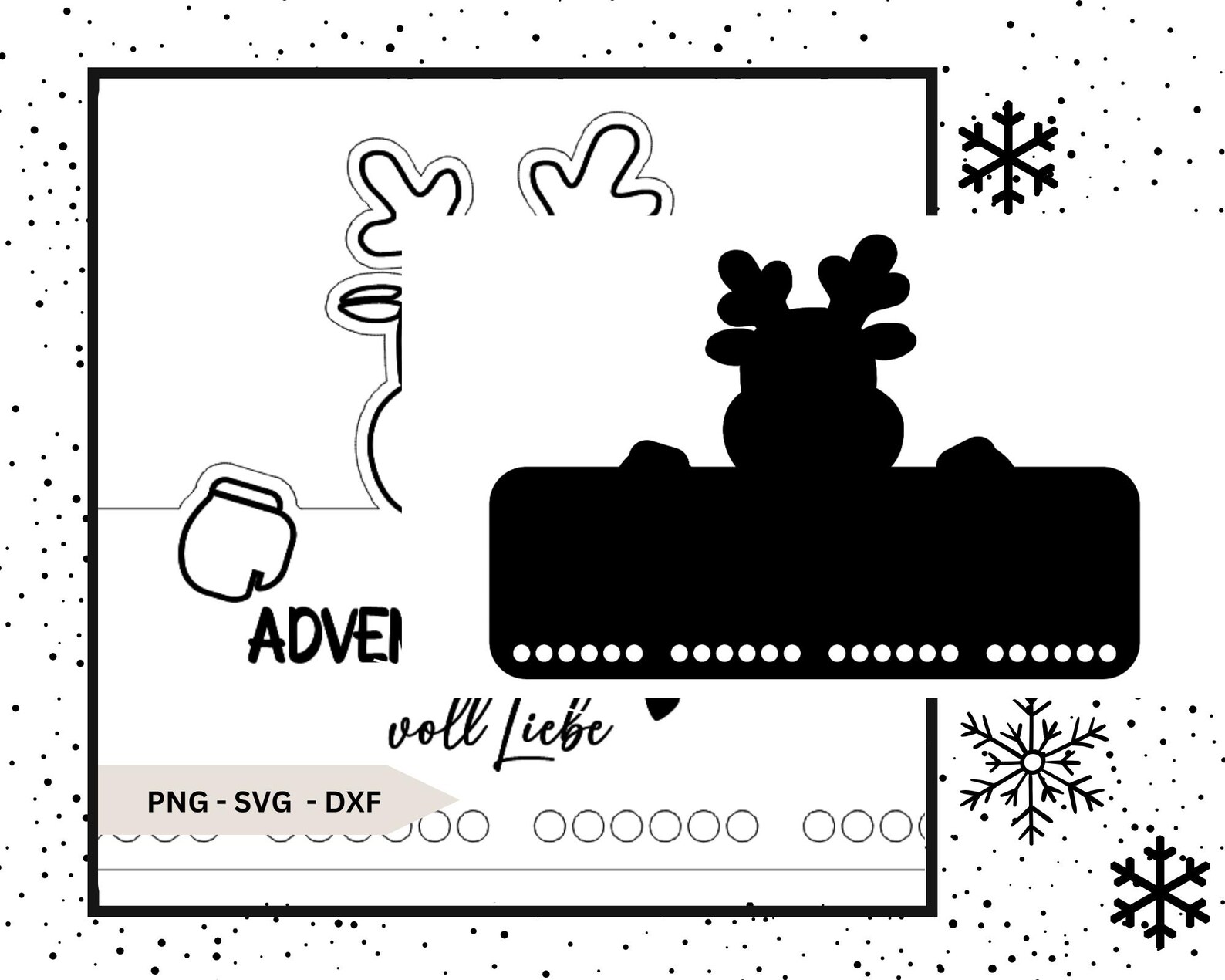 Gerber Advent Calendar Reindeer - SVG - Laser File - Christmas - Advent ...