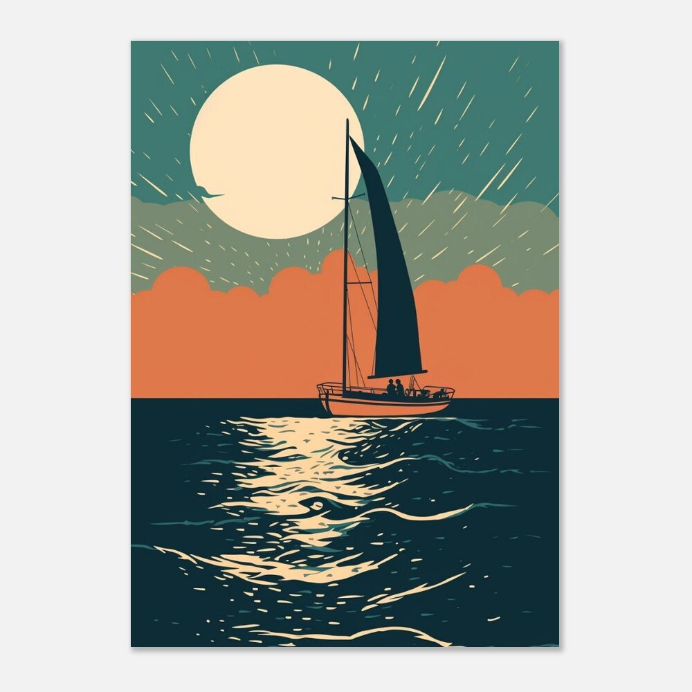 Sailing Boat Art Prints Sailboat Print Yacht Wall Art Sailing Lover ...