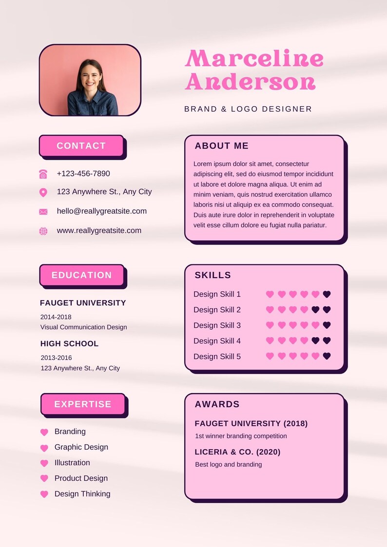 Pack of 15 Graphic Resumes - Etsy