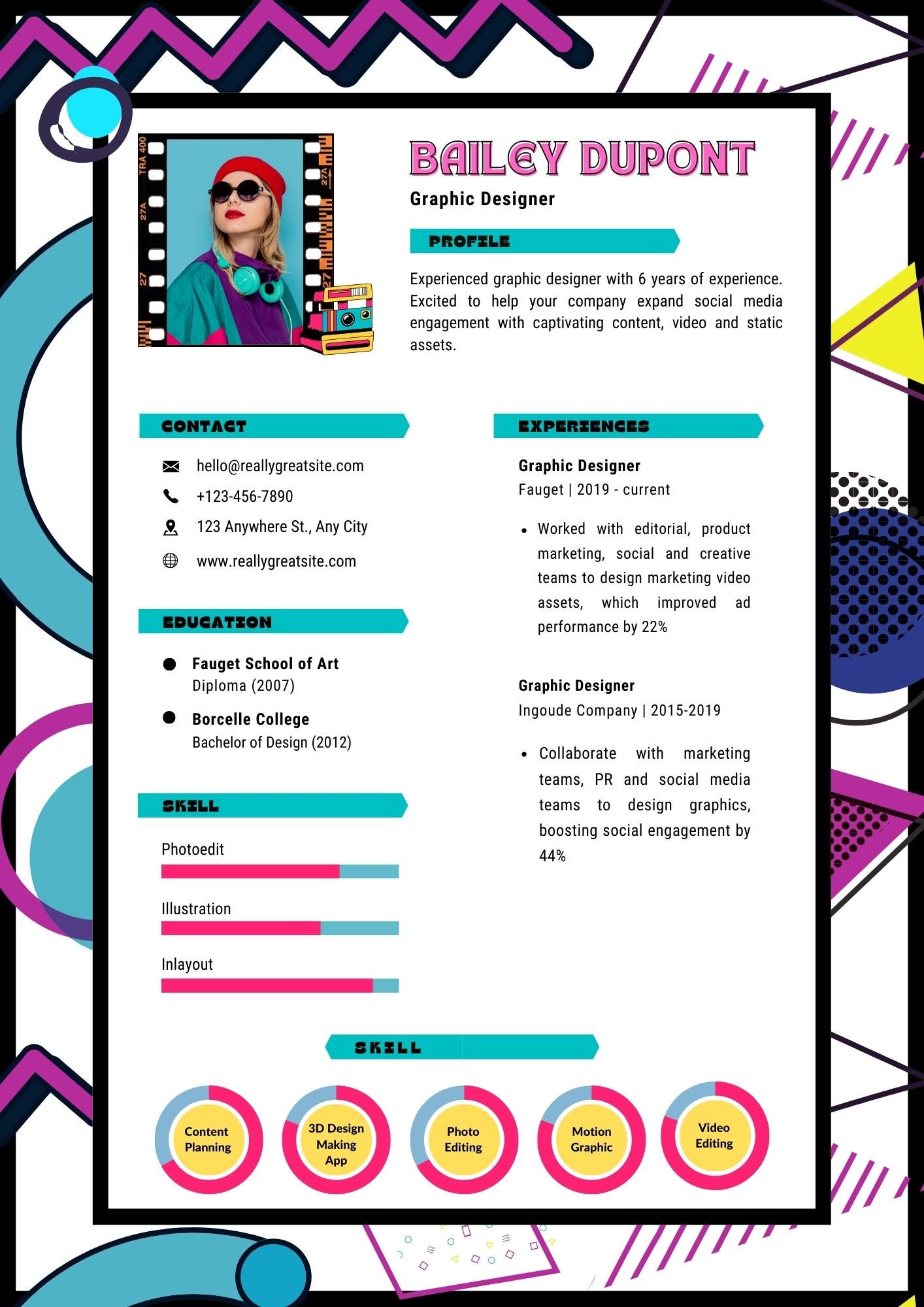 Pack of 15 Graphic Resumes - Etsy