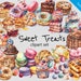 Sweet Treats Watercolour Mega Clip Art Set 215 Designs Transparent PNG ...