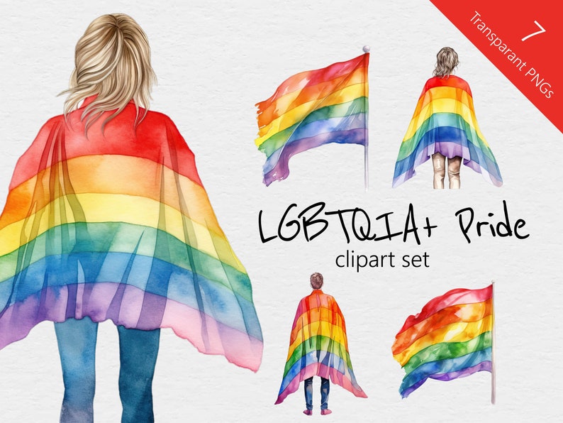LGBTQ Pride Flag Clip Art 7 Diseños PNG transparente Descarga ...