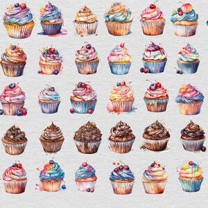 Sweet Treats Watercolour Mega Clip Art Set- 215 Designs - Transparent ...