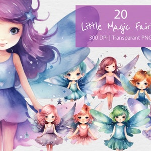Magical Fairies Clip Art - Set of 20 Designs - Transparent Pngs - Instant Download - Sprite ...
