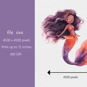 Mermaid Watercolour Clip Art - 21 Designs - Transparent PNG ...