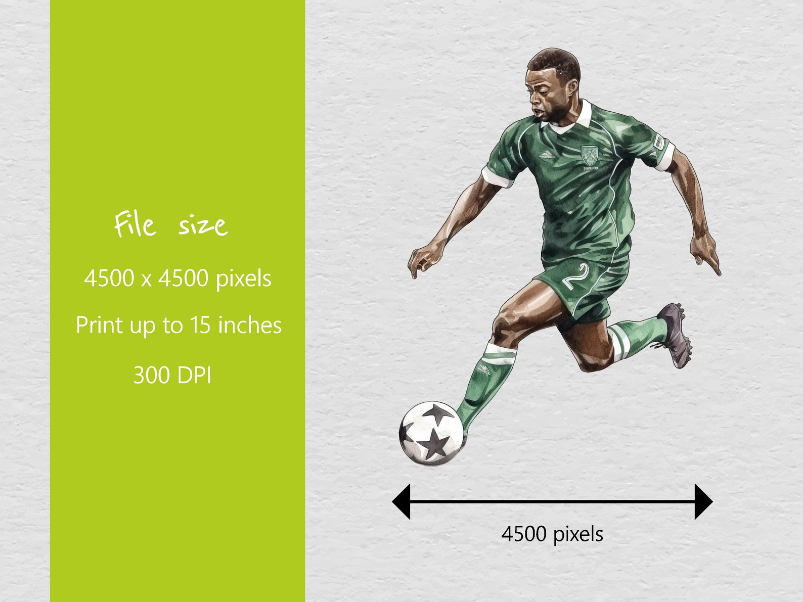 Male Footballers Watercolour Clip Art Set- 16 Designs - Transparent PNG ...