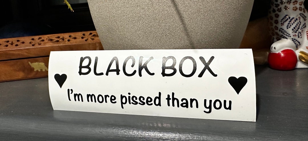 Black Box rude Edition Vinyl Decal Sticker - Etsy