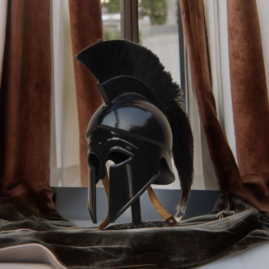 Corinthian Helmet, Blackened Corinthians Helmet, Greek Reenactment - Etsy
