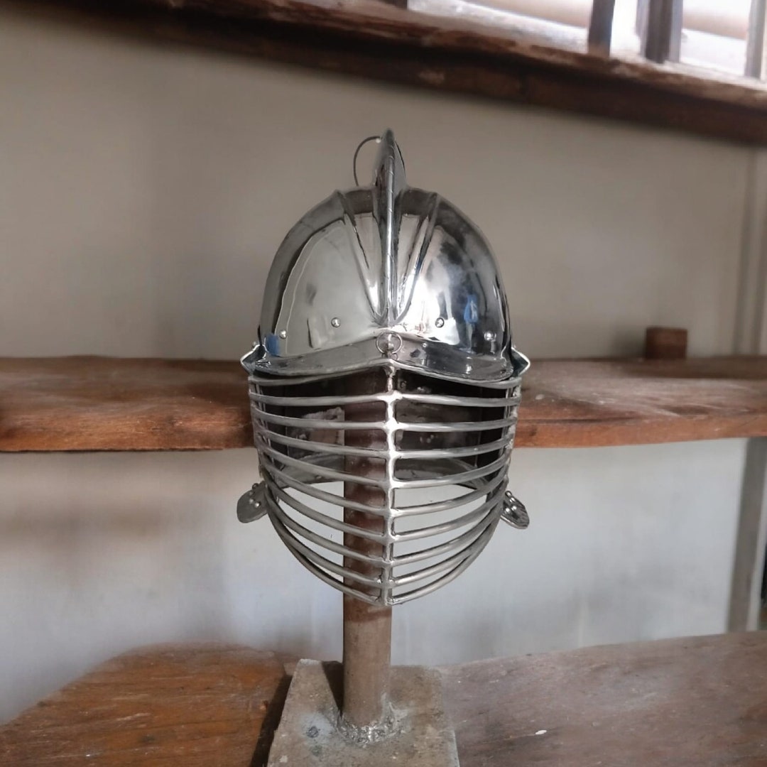SCA Helmet Armor Medieval Helmet for Reenactment, SCA Helmet Bascinet ...