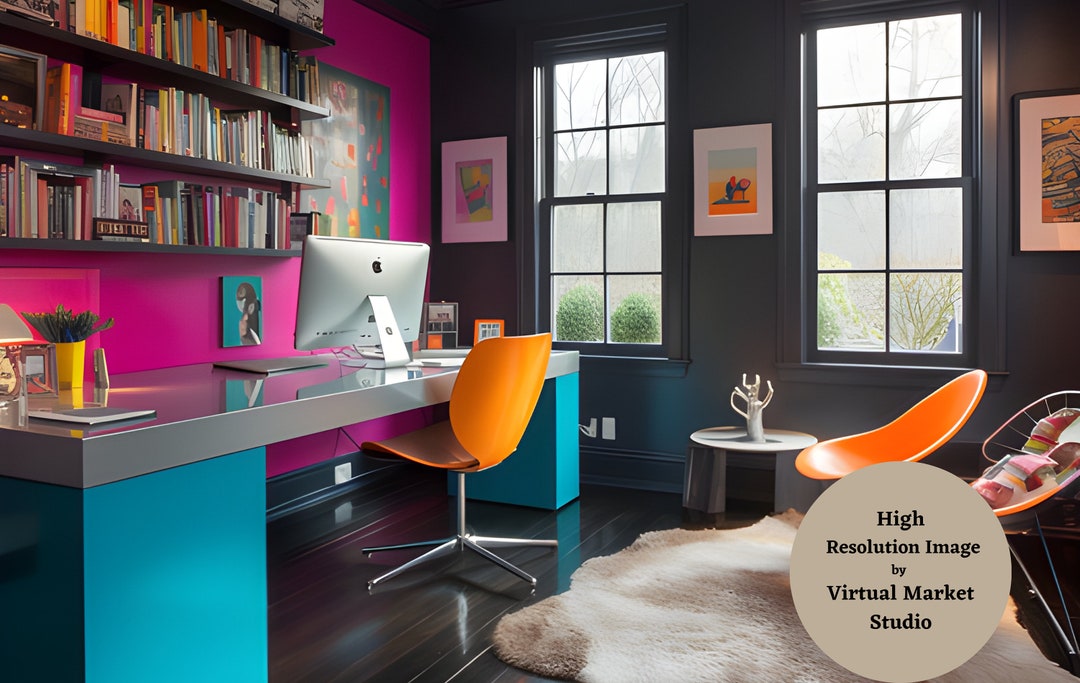 Zoom Virtual Background Vibrant Office Background Virtual Workspace ...