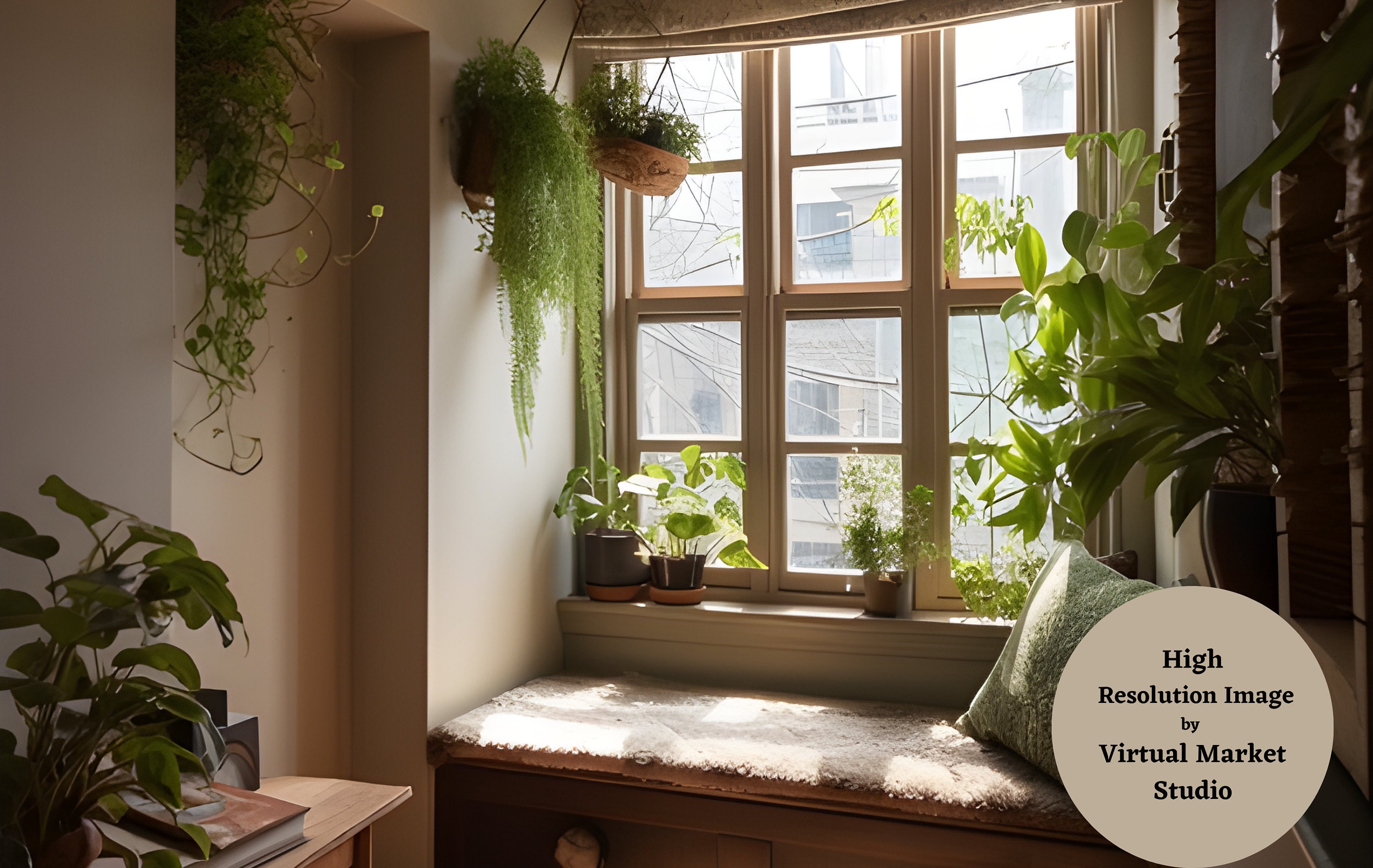 Zoom Virtual Background Reading Nook Background | Virtual Workspace ...