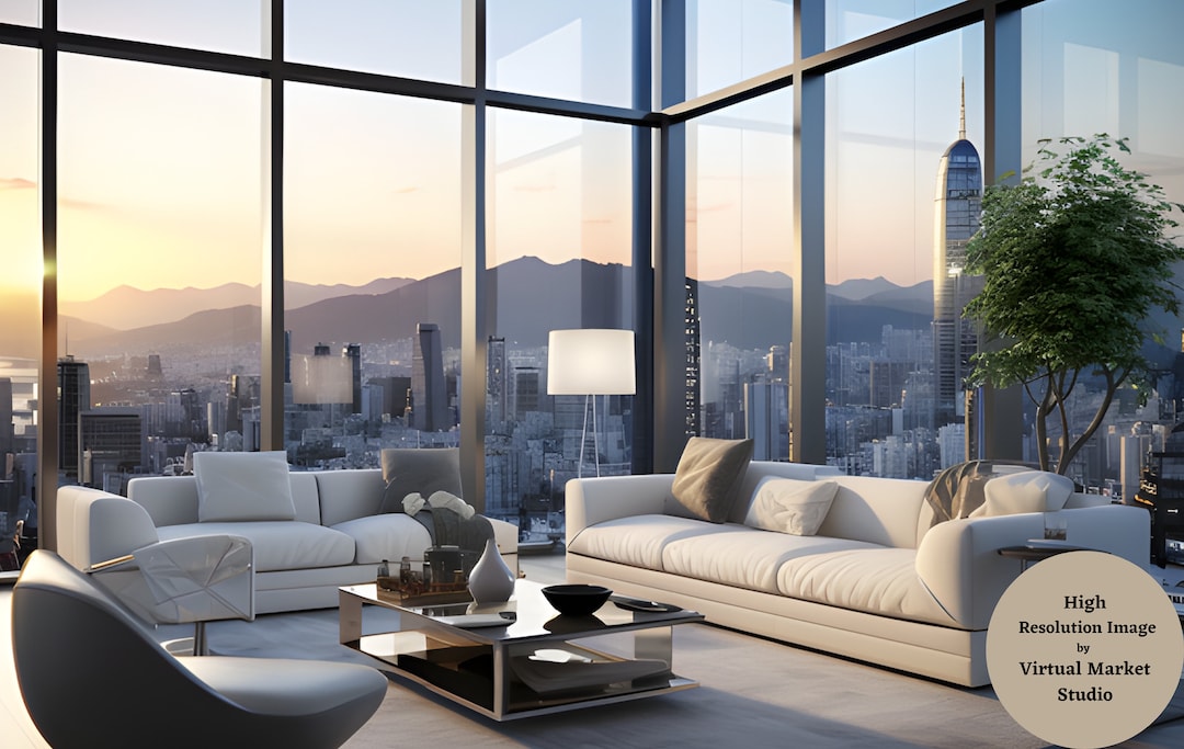 Zoom Background | Virtual Background | Luxury Modern With Skyline View ...