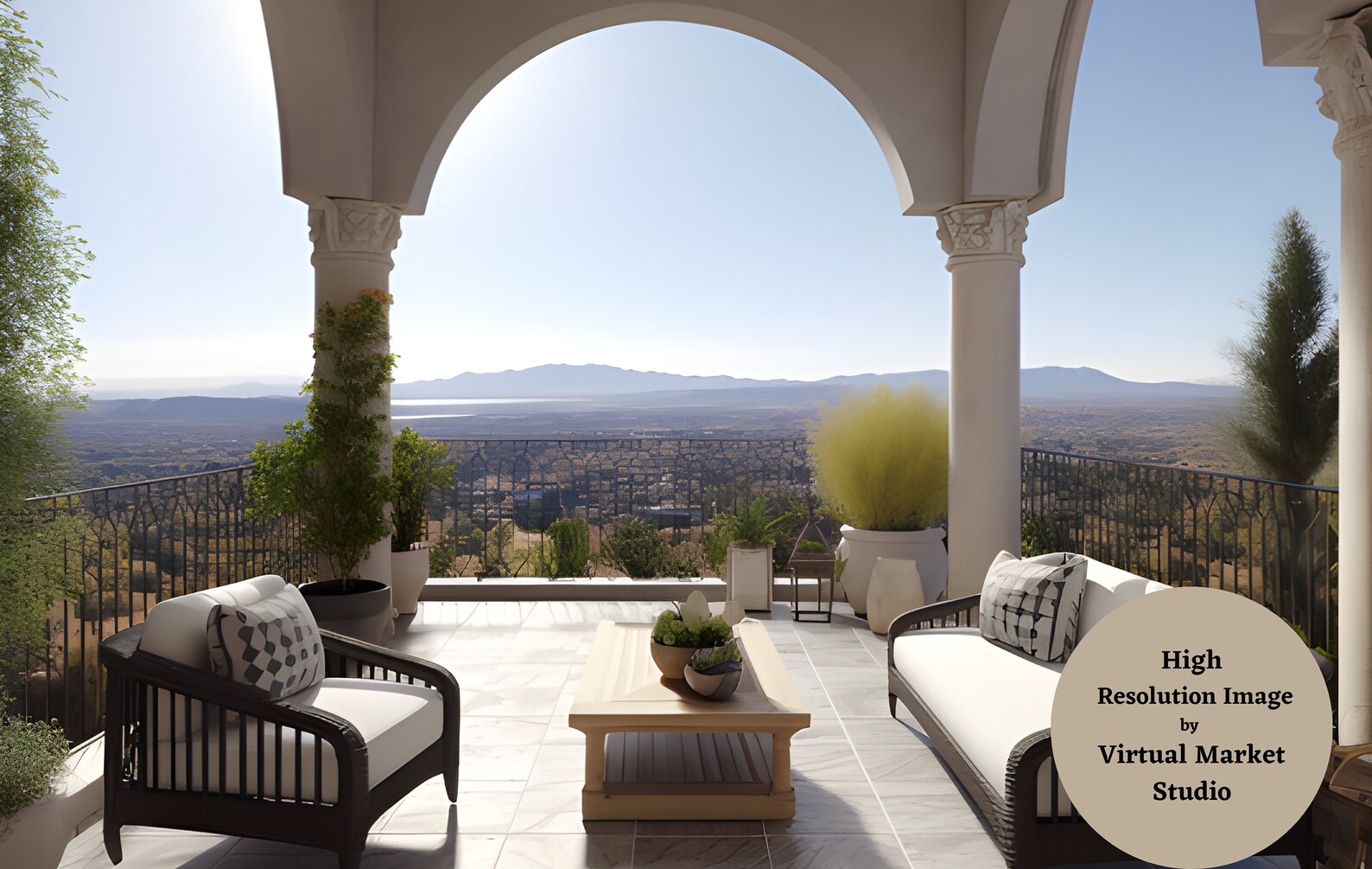 Zoom Virtual Background Outside Patio Background | Virtual Workspace ...