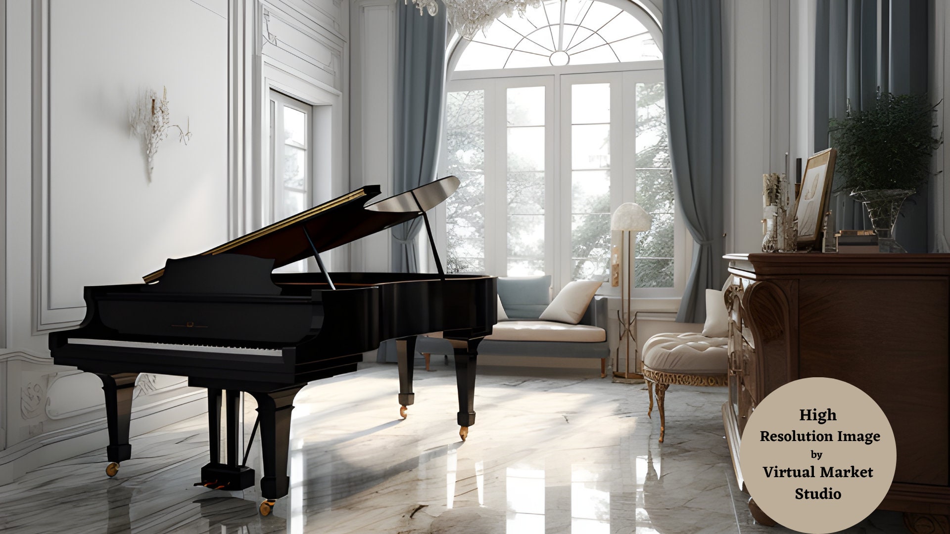 10 Luxury Zoom Background Modern Living Room With Marble Floor Elevate ...