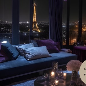 Zoom Virtual Background Paris Night View Background | Virtual Workspace ...