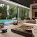 Zoom Background | Virtual Background | Living Room With Pool View ...
