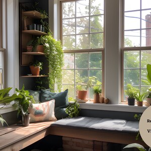 Zoom Virtual Background Reading Nook Background | Virtual Workspace ...