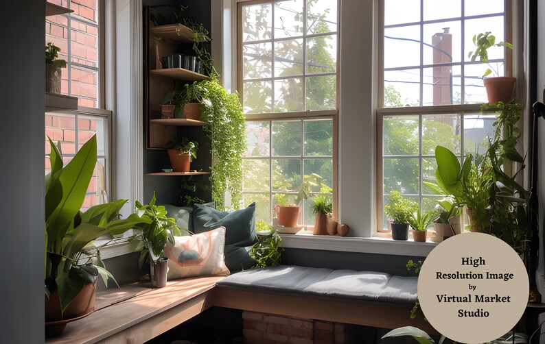 Zoom Virtual Background Reading Nook Background | Virtual Workspace ...