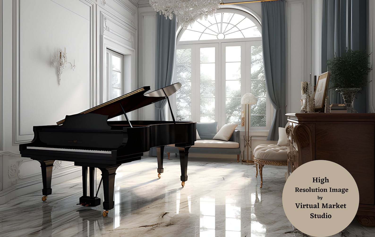 Zoom Virtual Background Living Room Background | Virtual Workspace ...