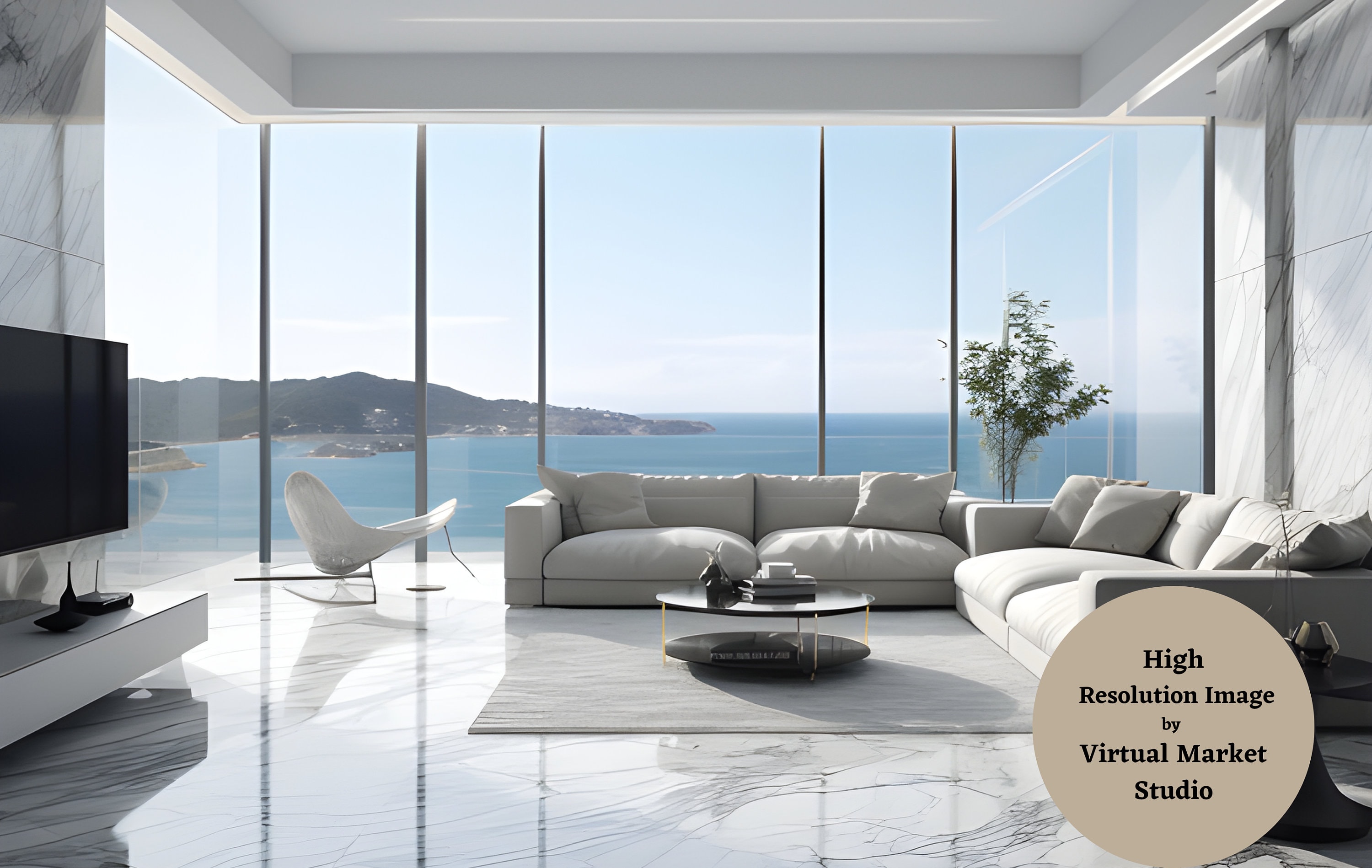 Zoom Background Luxury Modern Living Room With Marble Floor Elevate ...