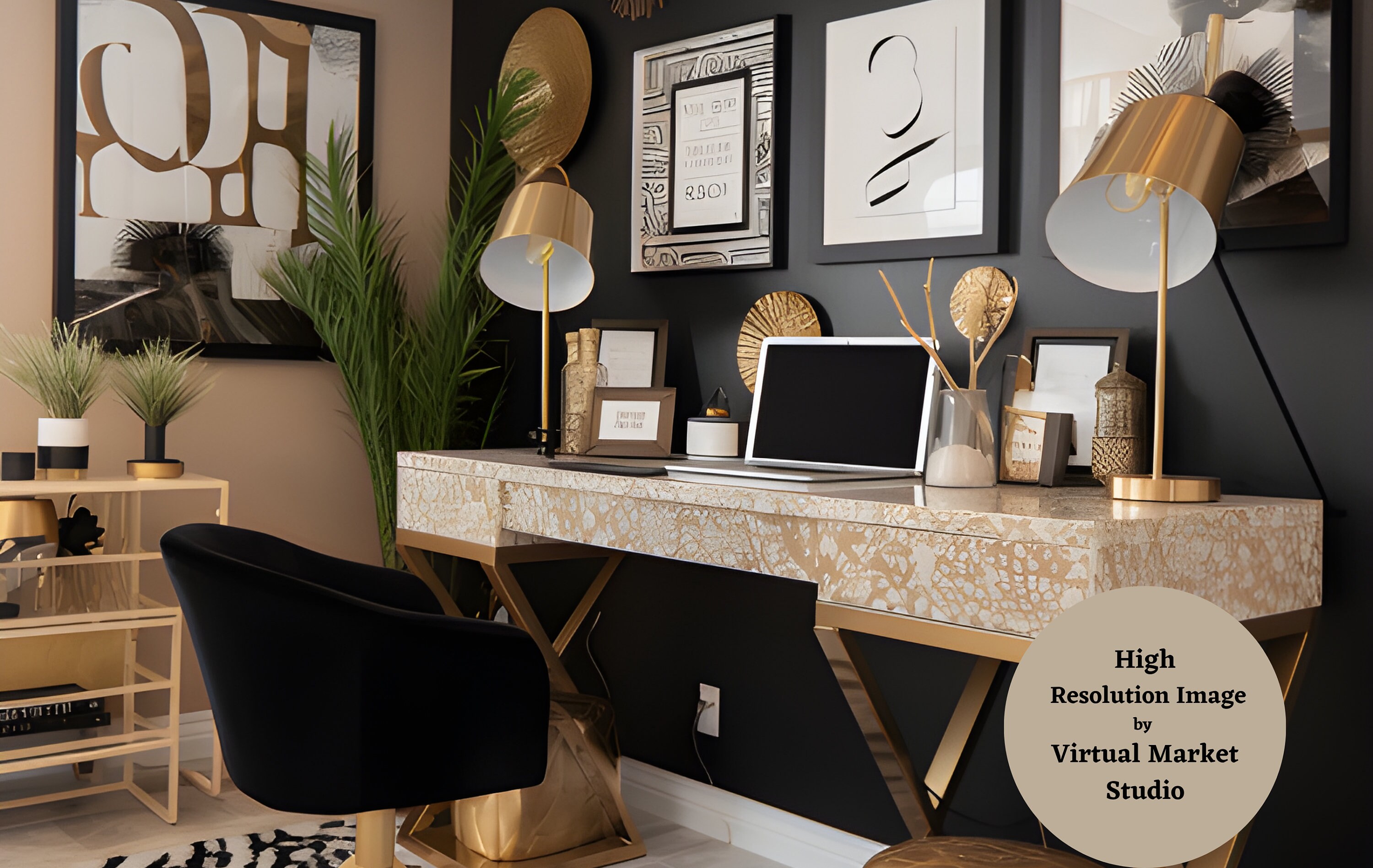 Zoom Virtual Background Vibrant Office Background | Virtual Workspace ...