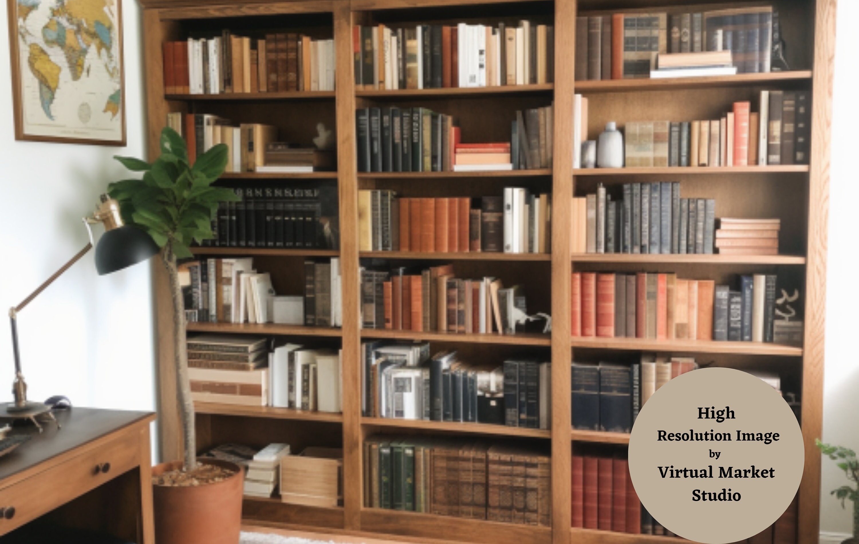 Zoom Background Modern Office With Bookshelf : Elevate Your Virtual ...