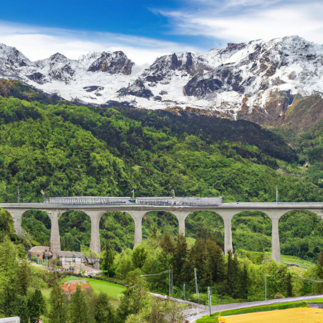 Train Through Mountains Printable Wall Art | Digital Download | Wall ...