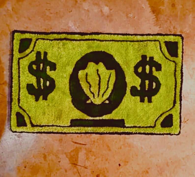 Mr. Krabs Dollar Tufted Rug - Fluffy Tufted Rug - Etsy