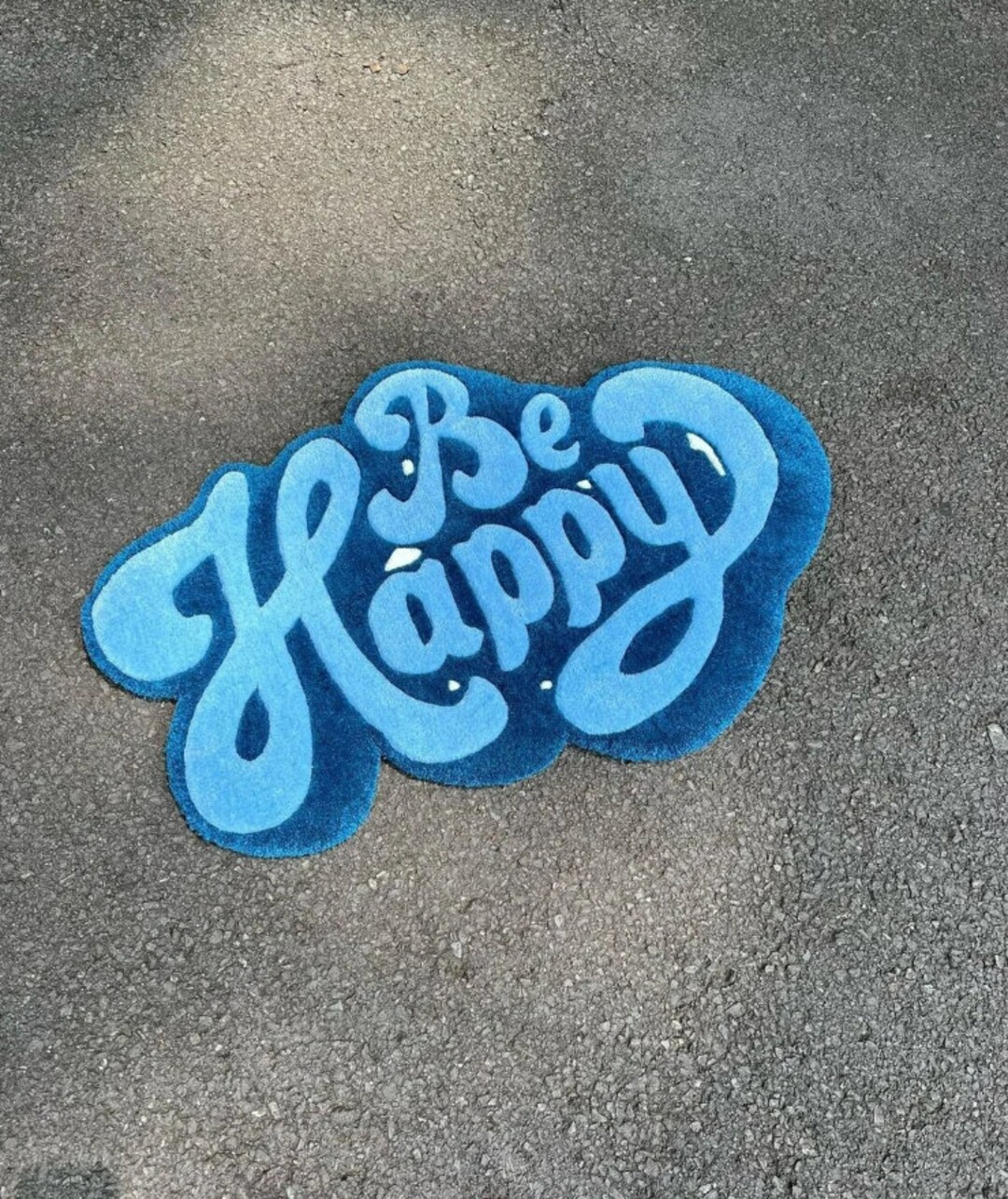 Be Happy Rug - Text Tufted Rug - Handmade Tufted Rugs - Etsy