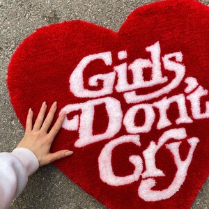 Girls Don’t Cry Love Tufted Rug | Custom Tufting - Etsy