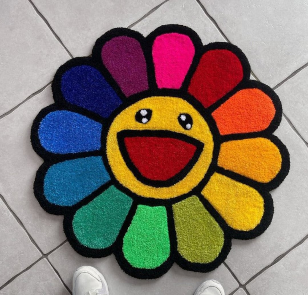 Takashi Murakami Rug Colorful Tufted Rug - Etsy