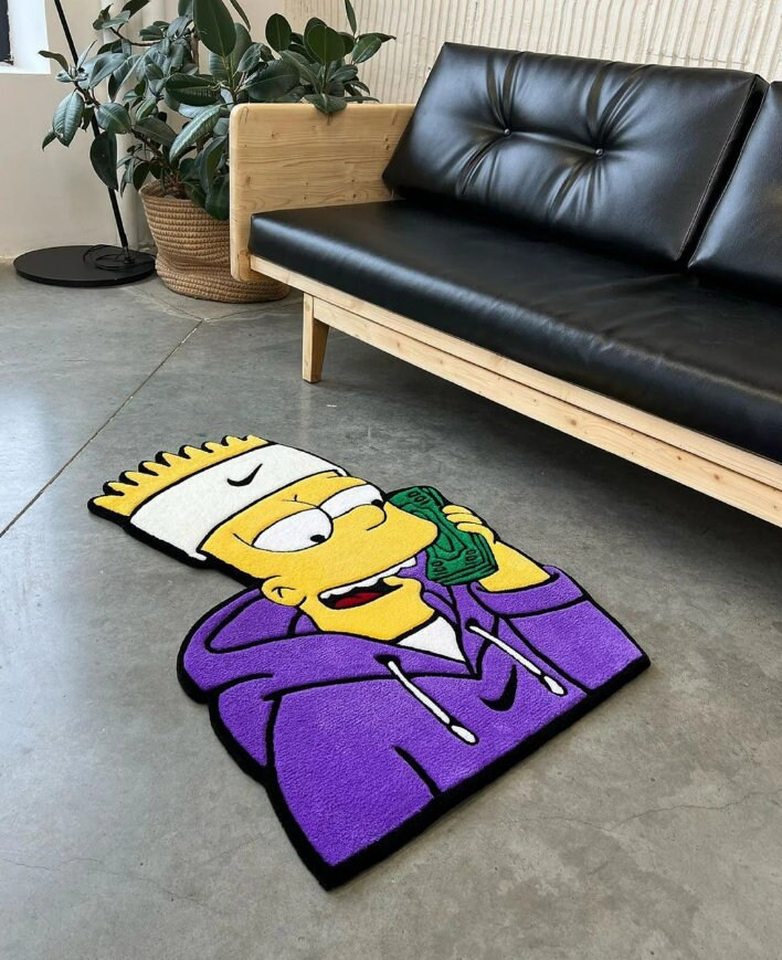 Simpsons Rug the Simpsons Bart Simpson Tufted Rug - Etsy Canada