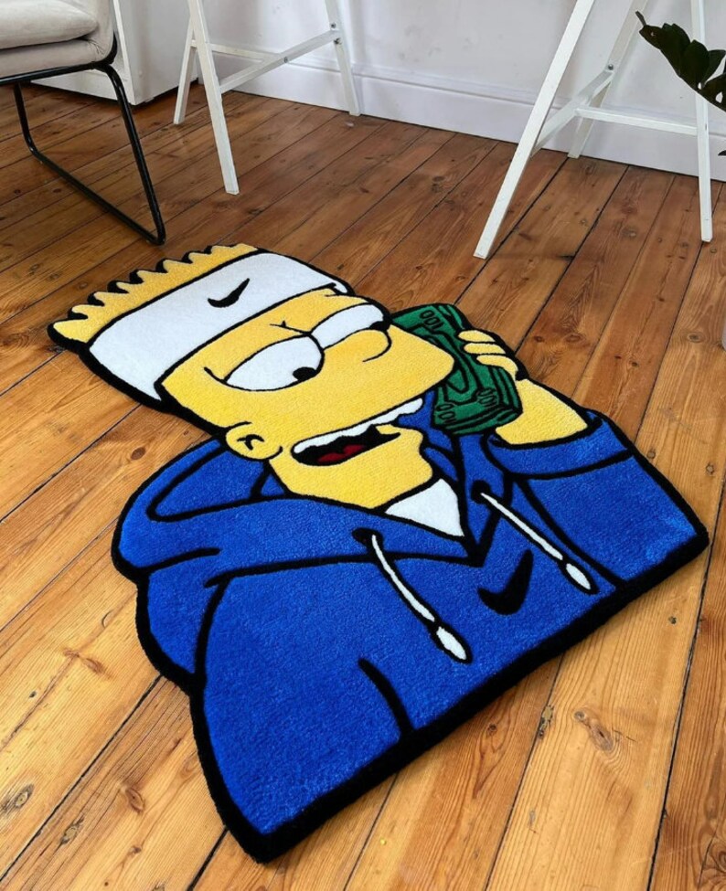 Simpsons Rug the Simpsons Bart Simpson Tufted Rug - Etsy