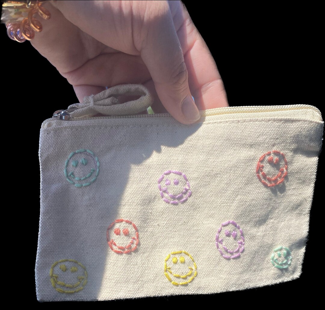 Pastel Smiley Face Zipper Pouch - Etsy