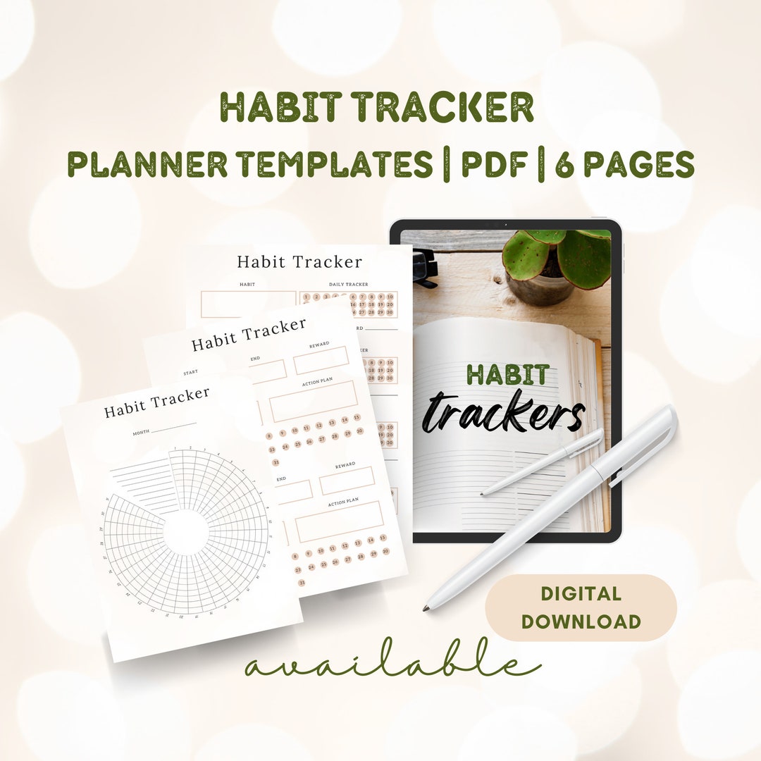 HABIT TRACKER | Digital Habit Tracker | Habit Tracker PDF | Weekly ...