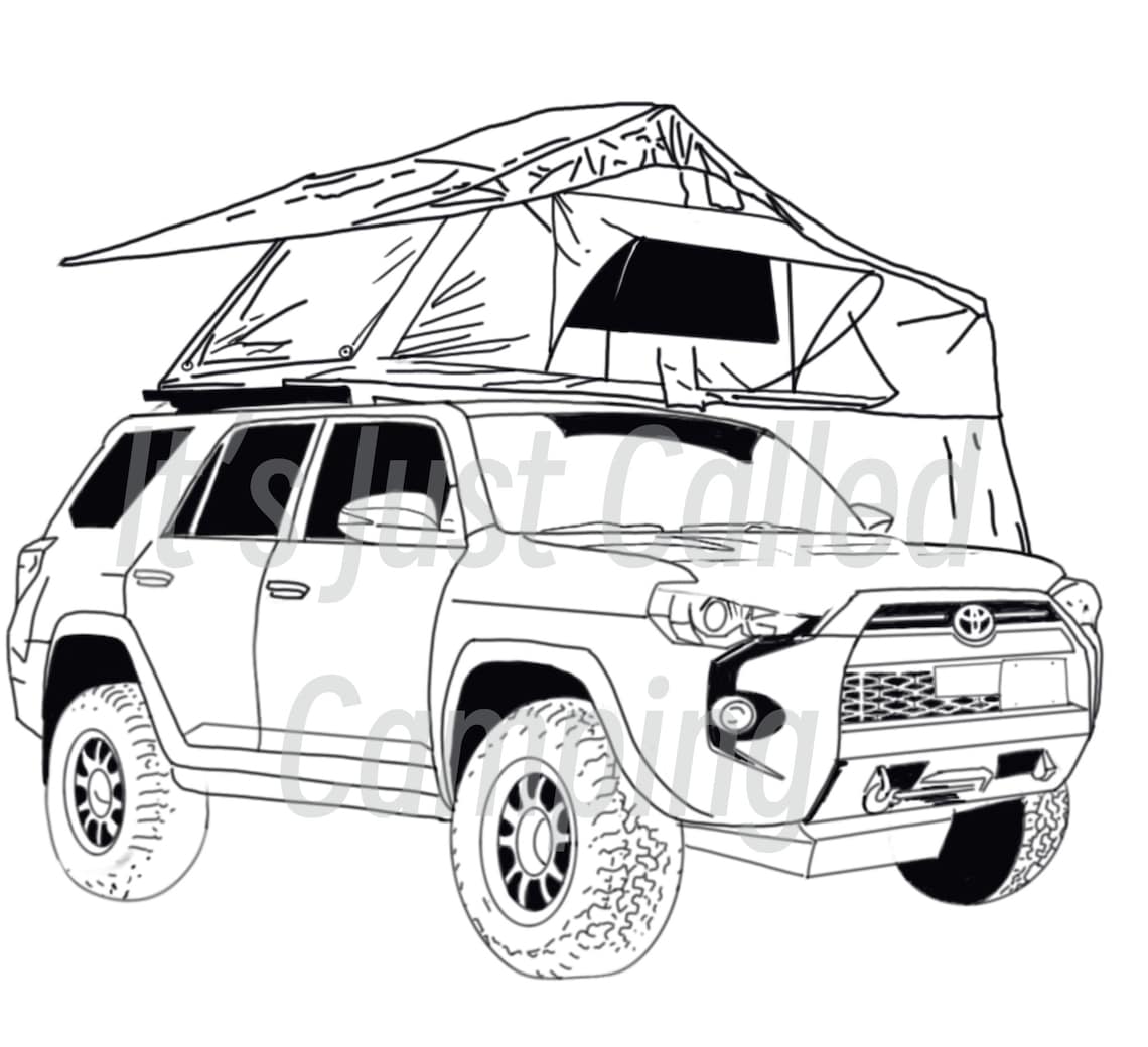 Toyota | 4runner | Coloring Page | Printable - Etsy