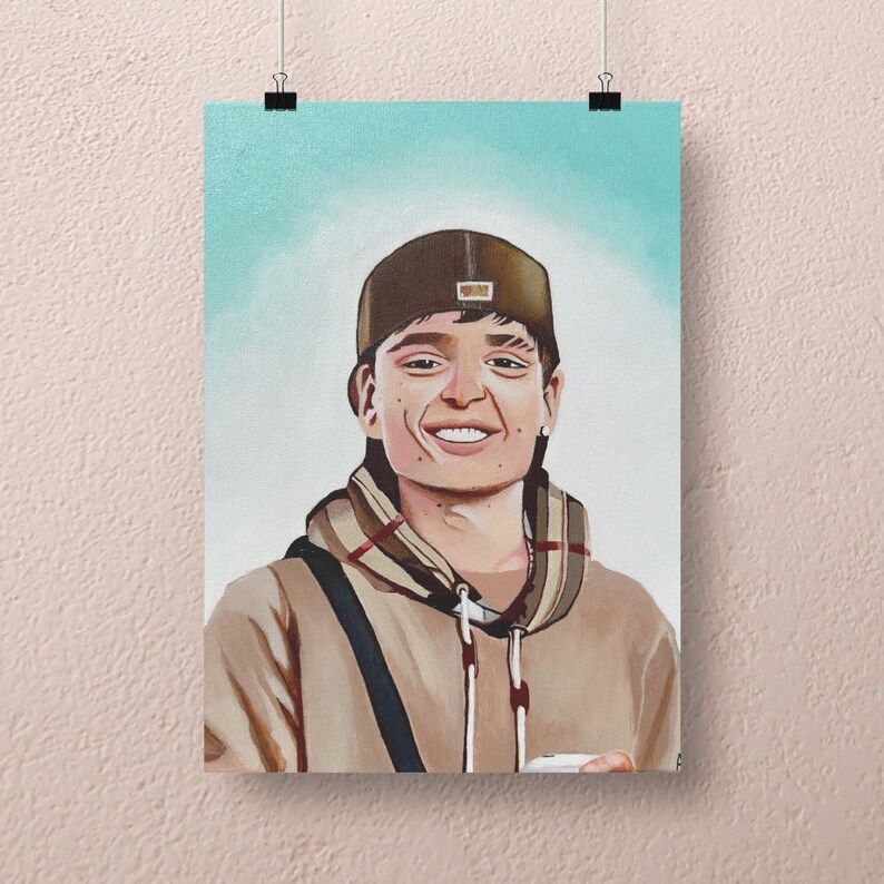 Peso Pluma Handmade Painting Print Fan Art Portrait - Etsy