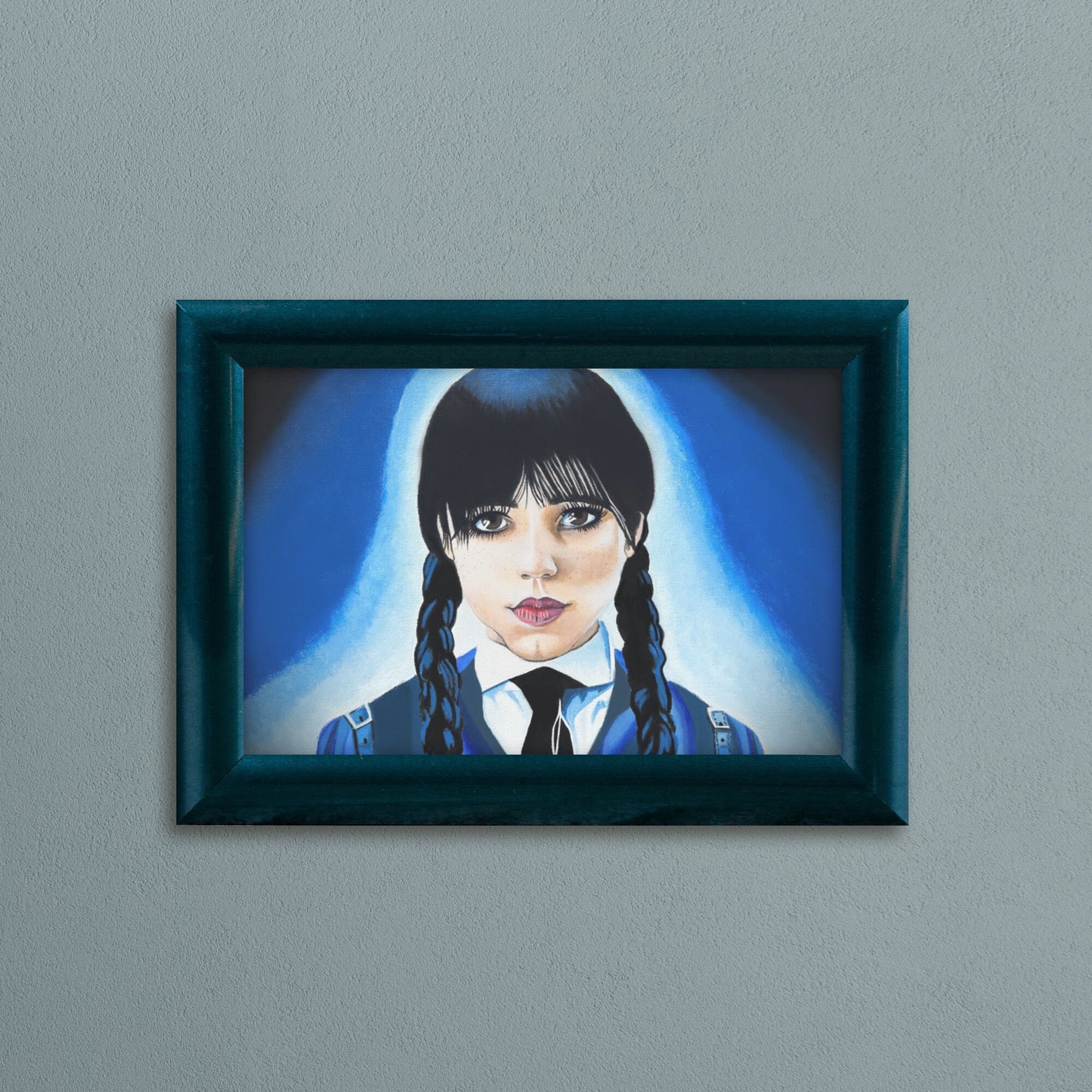 Wednesday Addams Digital Art , Acrylic Painting, Portraits, Home Decor ...