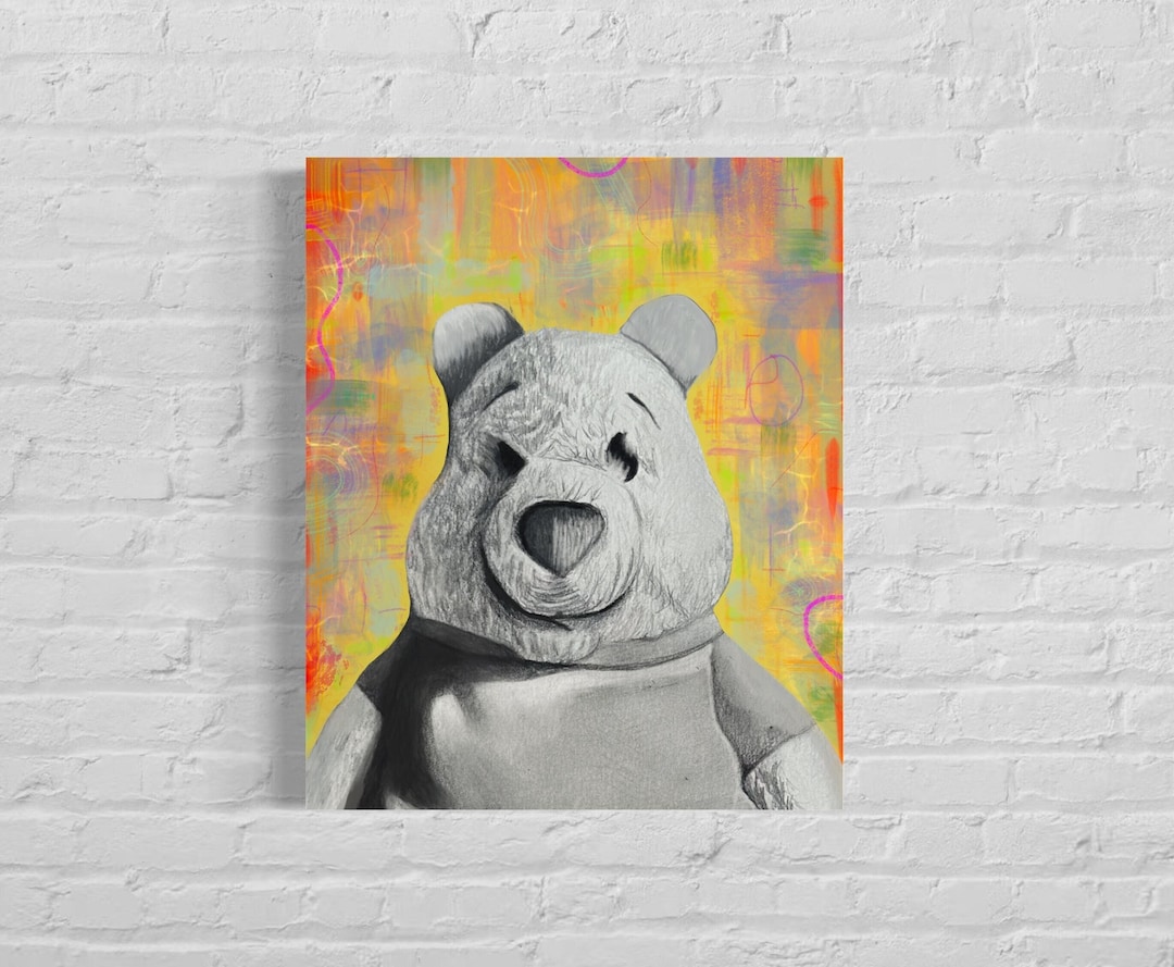 Winnie the Pooh Abstract, Fine Art Print, Abstract Wall Decor, Fan Art ...