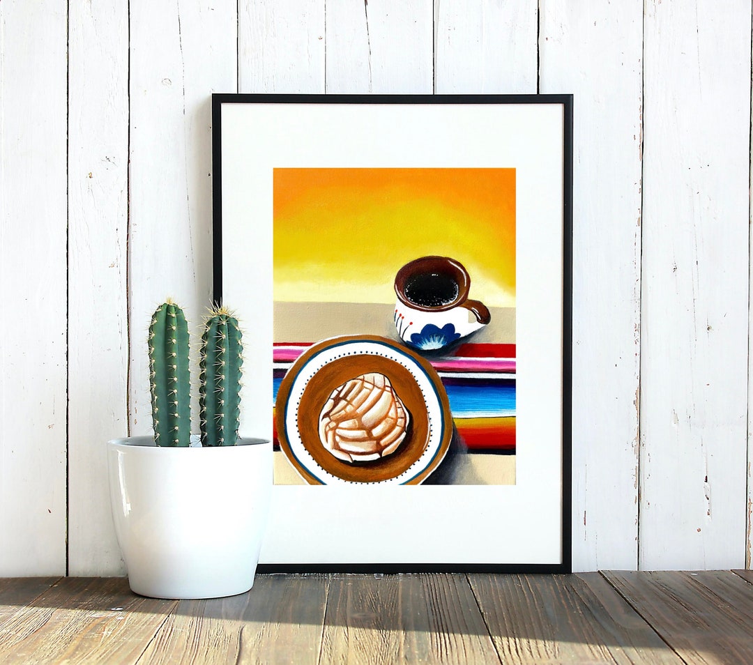 Pan Con Cafe Fine Art Print, Mexican Kitchen Art, Mexican Art, Mexican ...