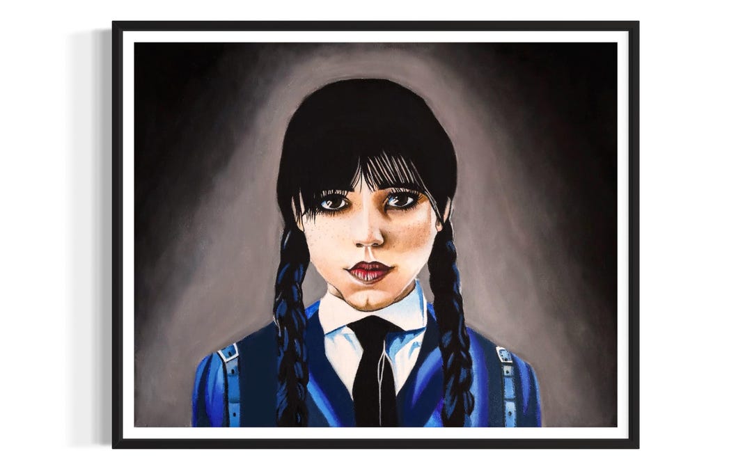 Wednesday Addams Art Print , Acrylic Painting, Prints, Portraits, Home ...