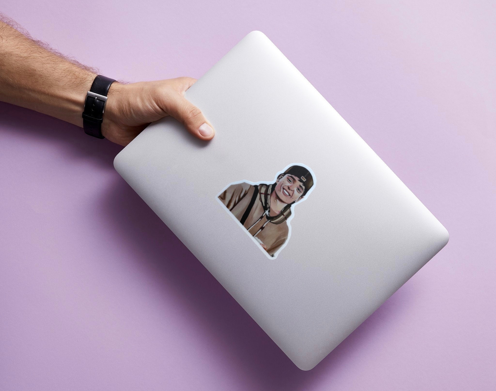 Peso Pluma Sticker, Portrait Painting of Peso Pluma , Water Proof ...