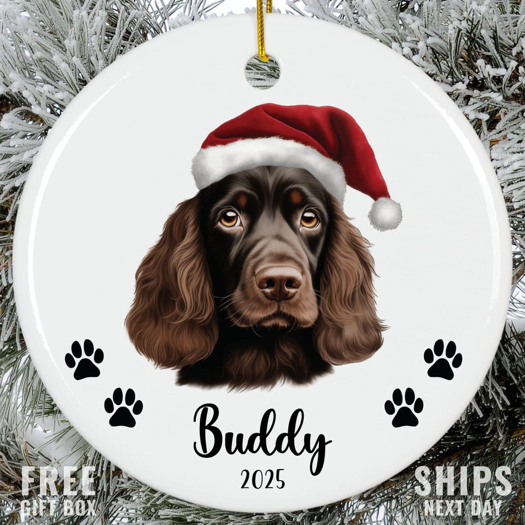 Cocker Spaniel Ornament Personalized With Name & Year, 5 Styles ...