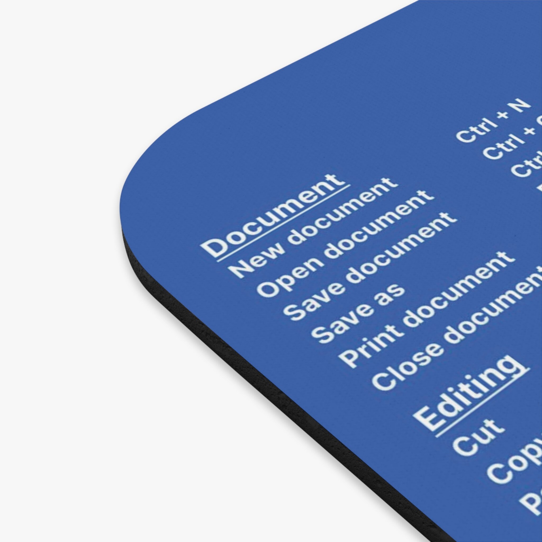 Word Shortcuts Mouse Pad Blue, Keyboard Shortcuts, Office Coworker Gift ...