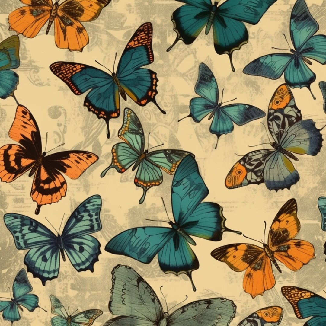 Vintage Butterflies Pattern - Etsy